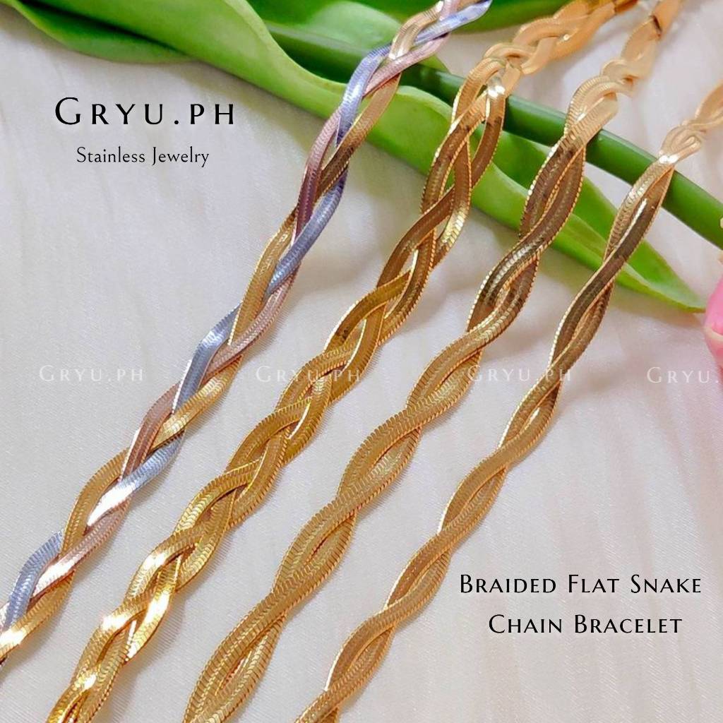 Gryu.ph Stainless Steel Double Layered French Braid Snake Chain ...