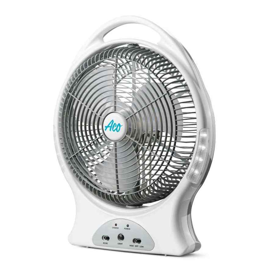 ACO Rechargeable Emergency Fan 12 inches 6V ACOCR8212 | Shopee Philippines