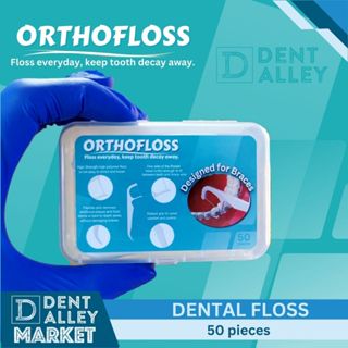 ORTHOFLOSS Floss for braces (Orthodontics flosser) 50pcs | Shopee ...