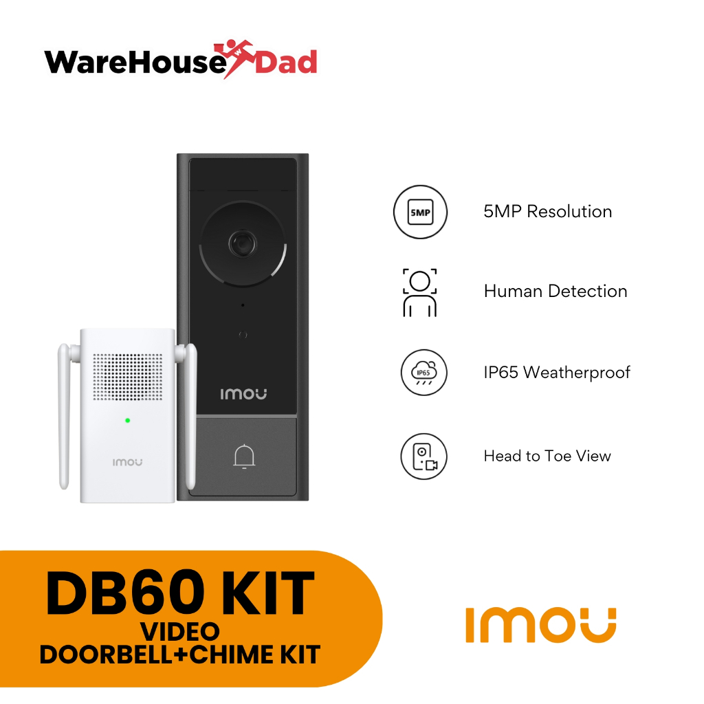 Imou DB60 Video Doorbell+Chime Kit Doorbell | Shopee Philippines