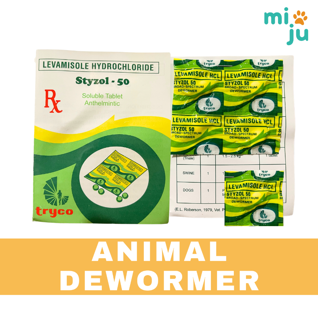 Styzol 50 Soluble Tablet Dewormer (1Tablet/4Tablets) | Shopee Philippines