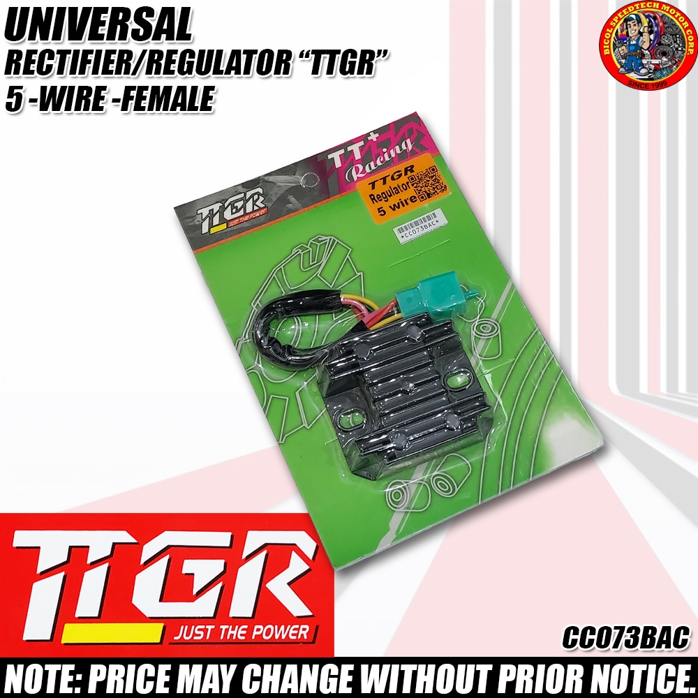 UNIVERSAL RECTIFIER/REGULATOR "TTGR" 5-WIRE -FEMALE (CC073BAC) | Shopee ...