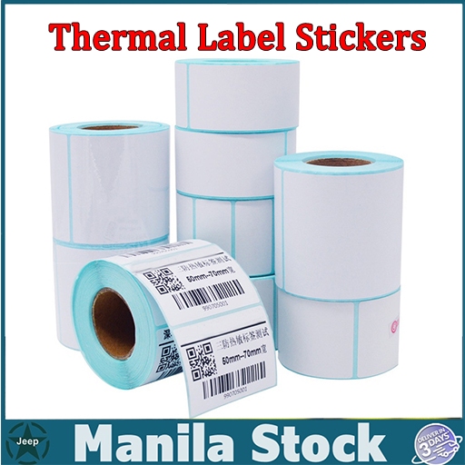 5 Roll Thermal Label Sticker Paper Barcode Sticker Label Sticker for ...