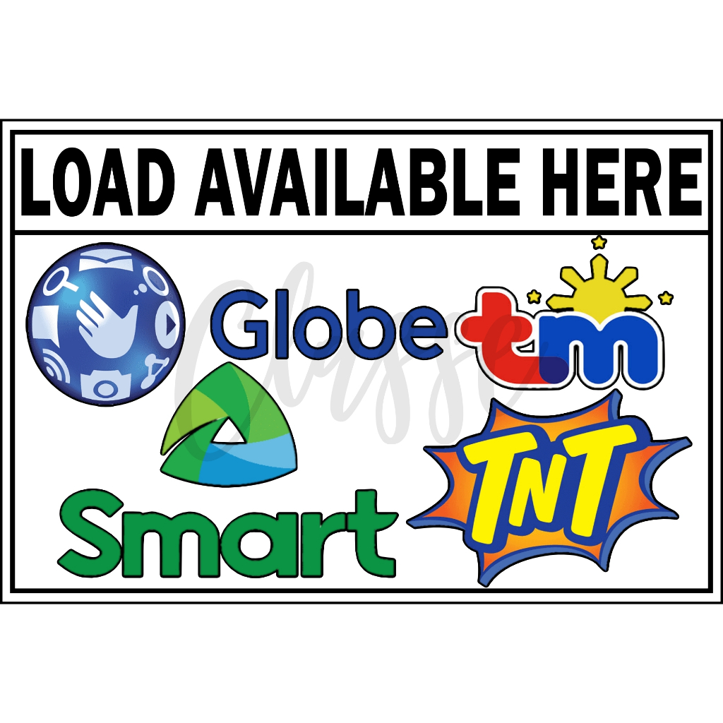 LOAD/GCASH/BILLS PAYMENT LAMINATED LOAD SIGNAGES A4 SIZE 180GSM PAPER ...