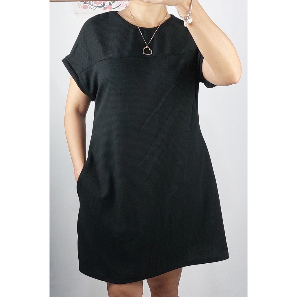 Casual Mini Dress For Woman with Two Side Pocket / Plain Casual Dress ...