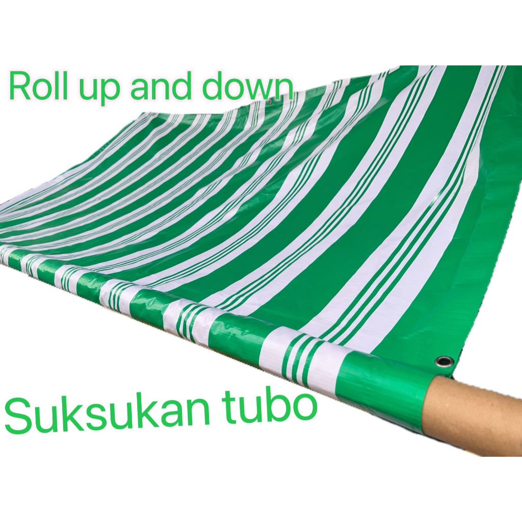 8x12FT Lona Trapal Stripe Tolda waterproof Tarpaulin BIG SIZE | Shopee ...