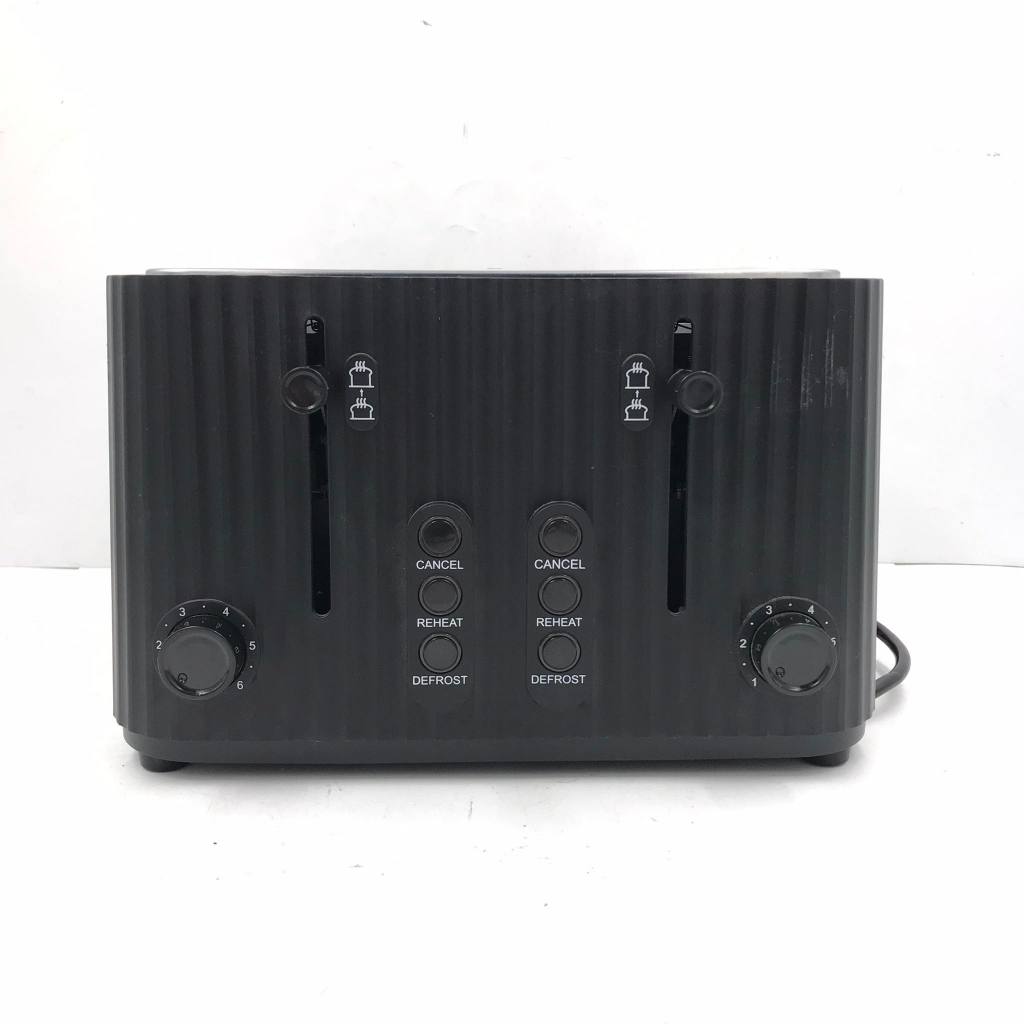 ANKO Black Fluted 4-Slice Toaster 220-240V ~ 50-60Hz / 1370-1630 Watts ...