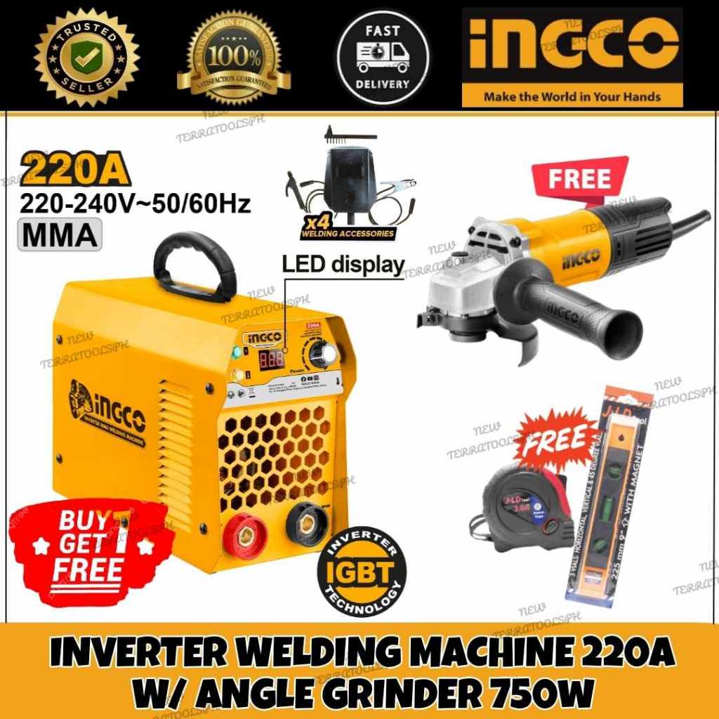 INGCO PROMO 220A Welding Machine w/FREE INGCO Grinder 750w - JLD spirit ...