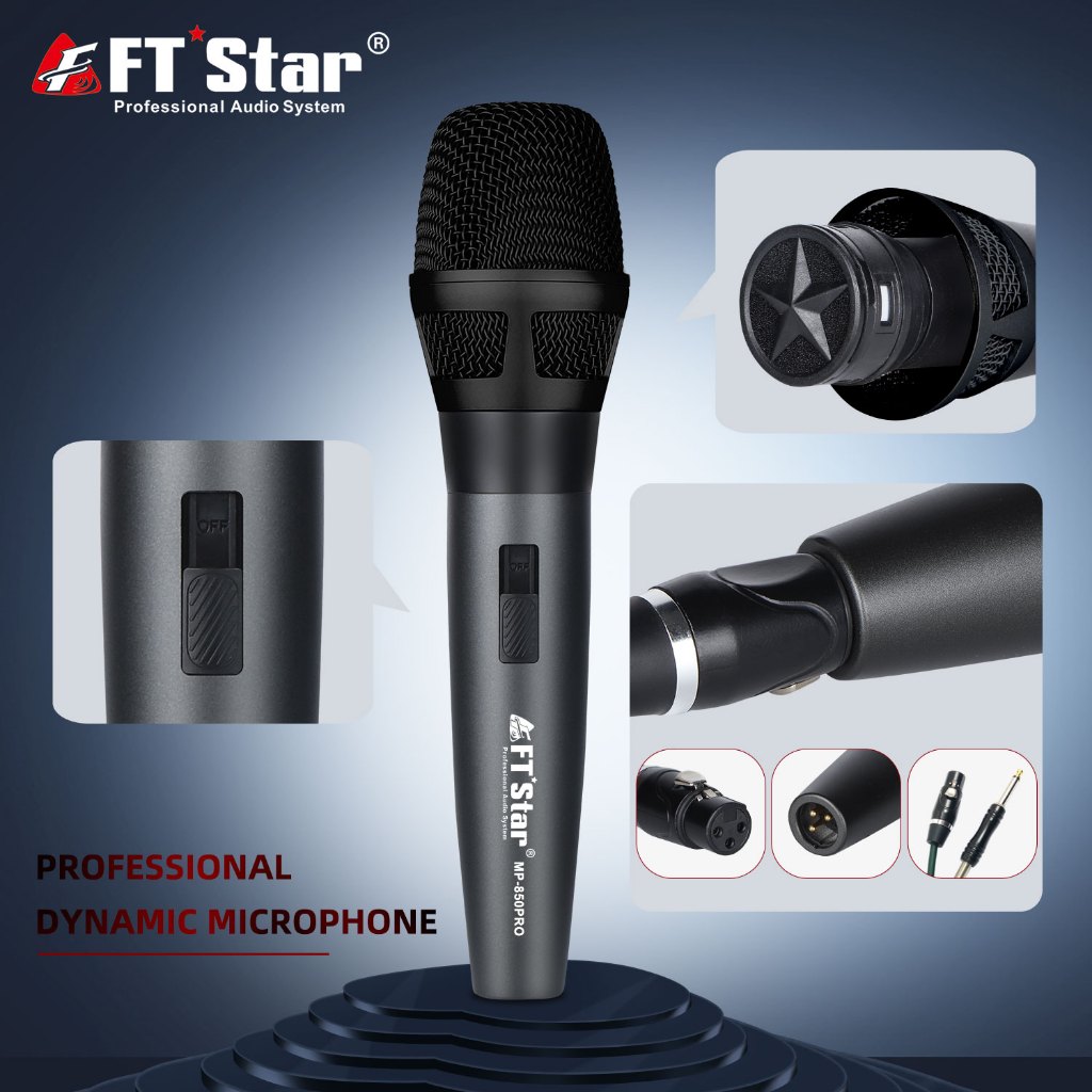 FT STAR Professional Dynamic Karaoke Microphone High-Quality Vocal ...