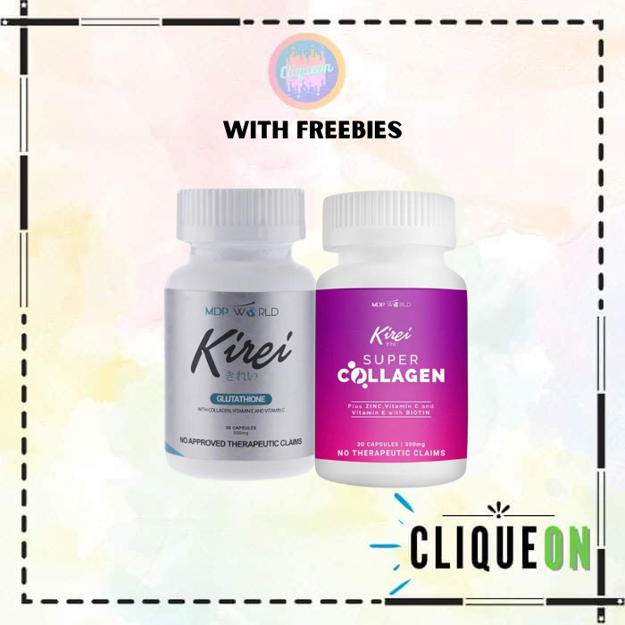 DUO Kirei Glutathione and Kirei Collagen Vit E & Vit C FDA Approved 100% Authenthic Supplements ...