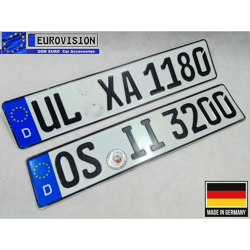 Europlates from Germany - VARIOUS Damaged Original Euro Plates ...