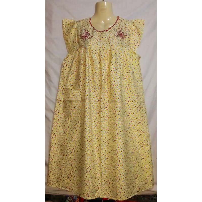 Miniflora Cotton Duster Embroidery Duster Daster Pambahay Pantulog ...