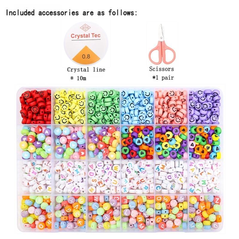5000 Pcs beads for bracelet making set beads set Creative Educational ...