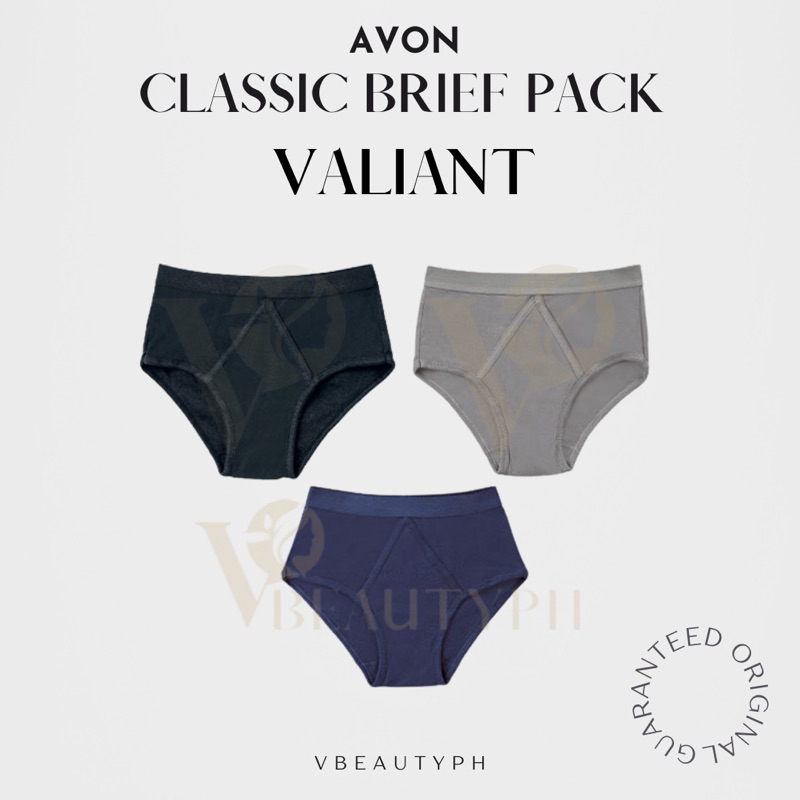 AVON Valiant Dusk 3 in 1 Classic Brief Pack Plain Bestseller | Shopee ...