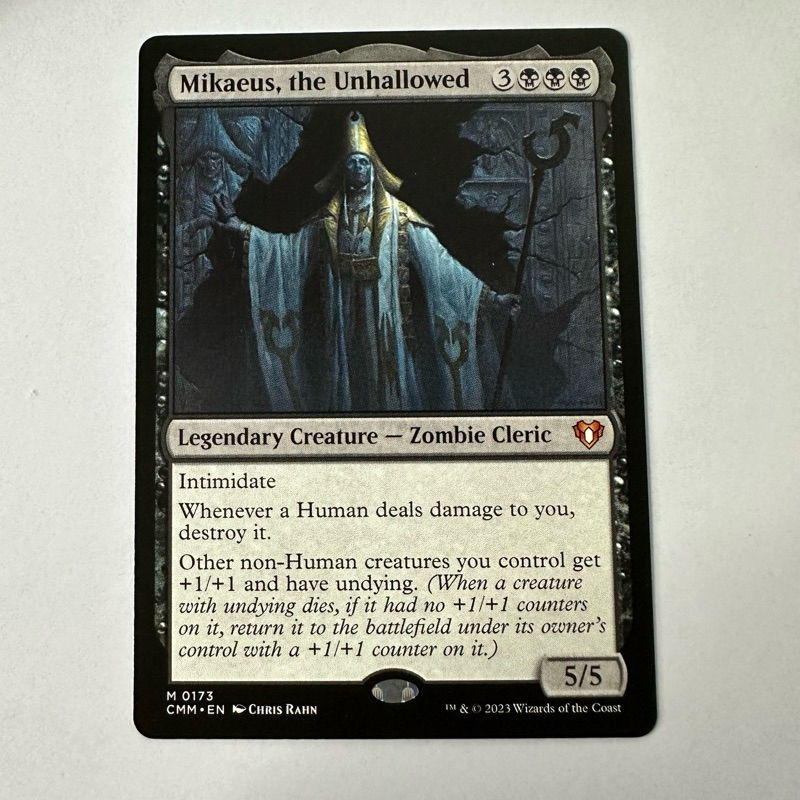 MIKAEUS, THE UNHALLOWED | CMM COMMANDER MASTERS | ZOMBIE CLERIC | BLACK ...