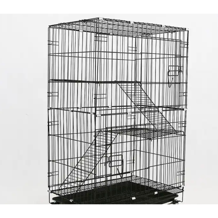 Cat Cage Large 3 Layers Collapsible Foldable Crate with Stairs Locally ...