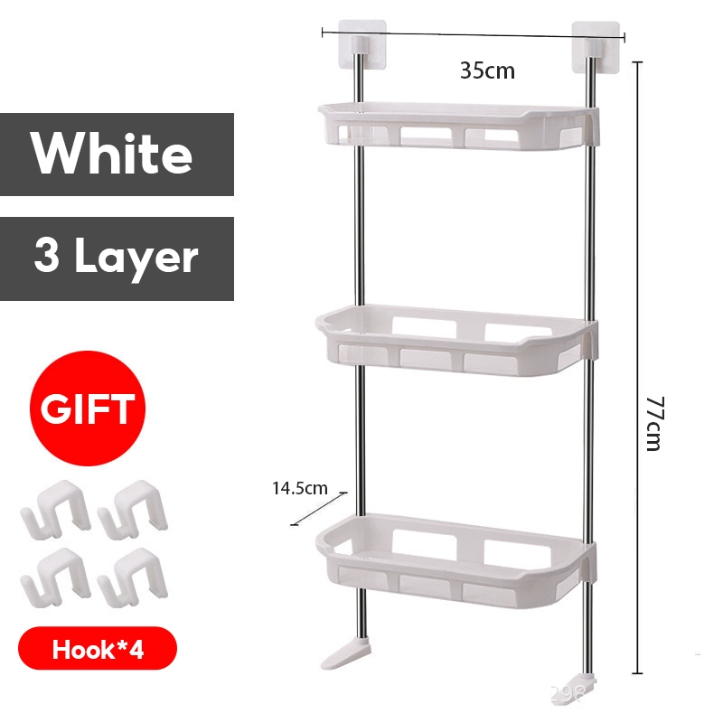 NOTTY 1-3Layers Toilet Rack Organizer Saves Space Top Toilet Rack No ...