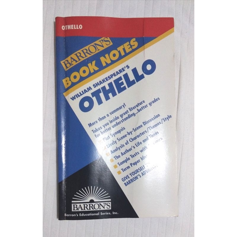 OTHELLO. WILLIAM SHAKESPEARE. Barron's Book Notes | Shopee Philippines
