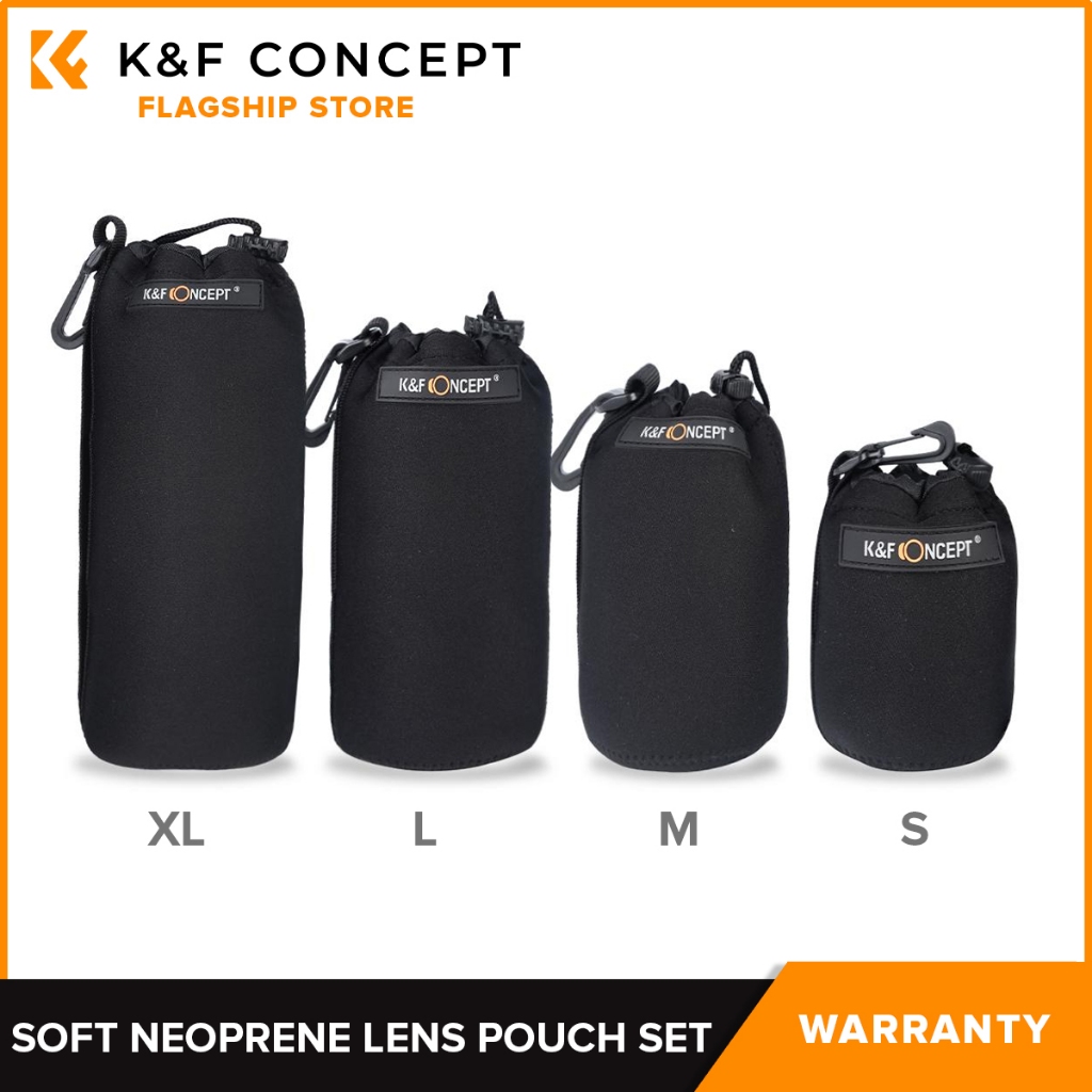 K&F Concept PH Official Soft Neoprene Lens Pouch Bag Case Set for ...