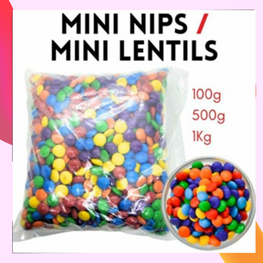 Mini Chocolate Nipsz Choco Lentils Style 100g and 500g Candy Dessert ...