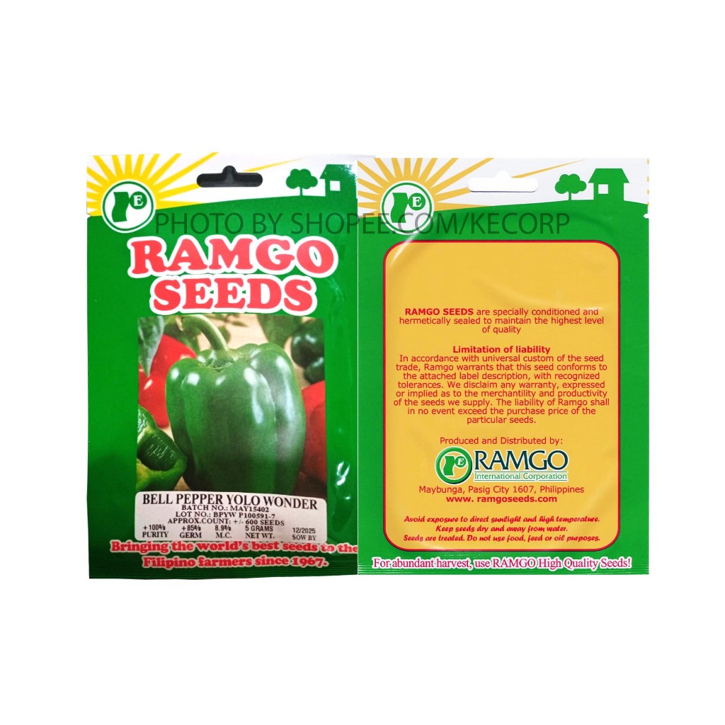 Ramgo RPD Seeds Bell Pepper Yolo Wonder Variant KECORP_S1 | Shopee ...