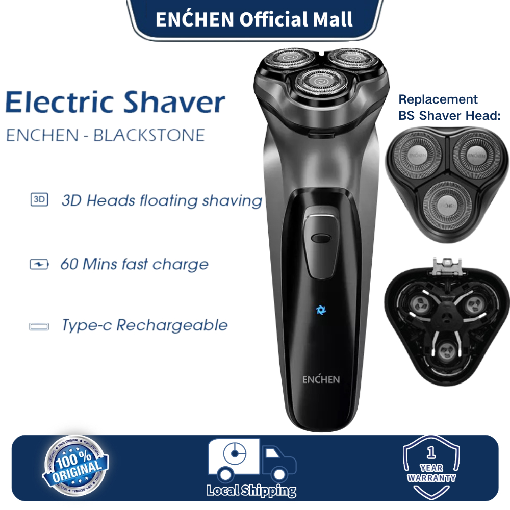 Enchen Blackstone Electric Shaver 3D Floating Shavers Beard Trimmer USB ...