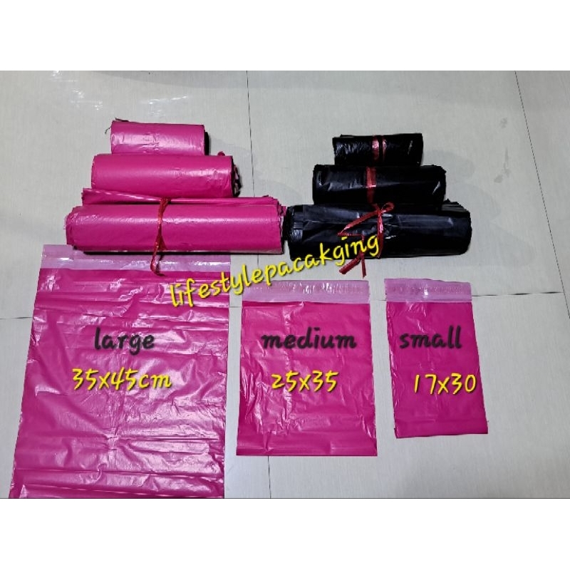 100pcs strong polymailer courier pouches small medium large pink and ...