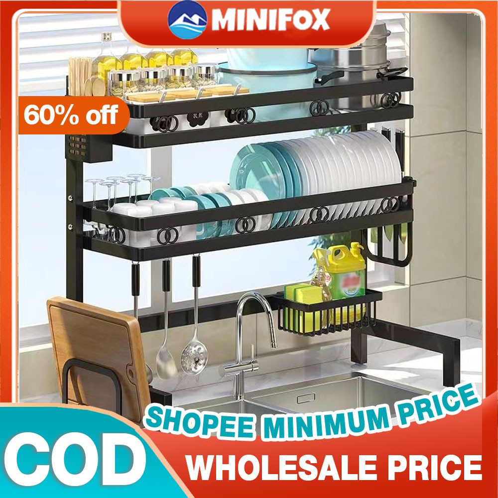 1/2 Layers Over Sink Dish Drainer Rack Stainless Steel 304 Kitchen Rack ...