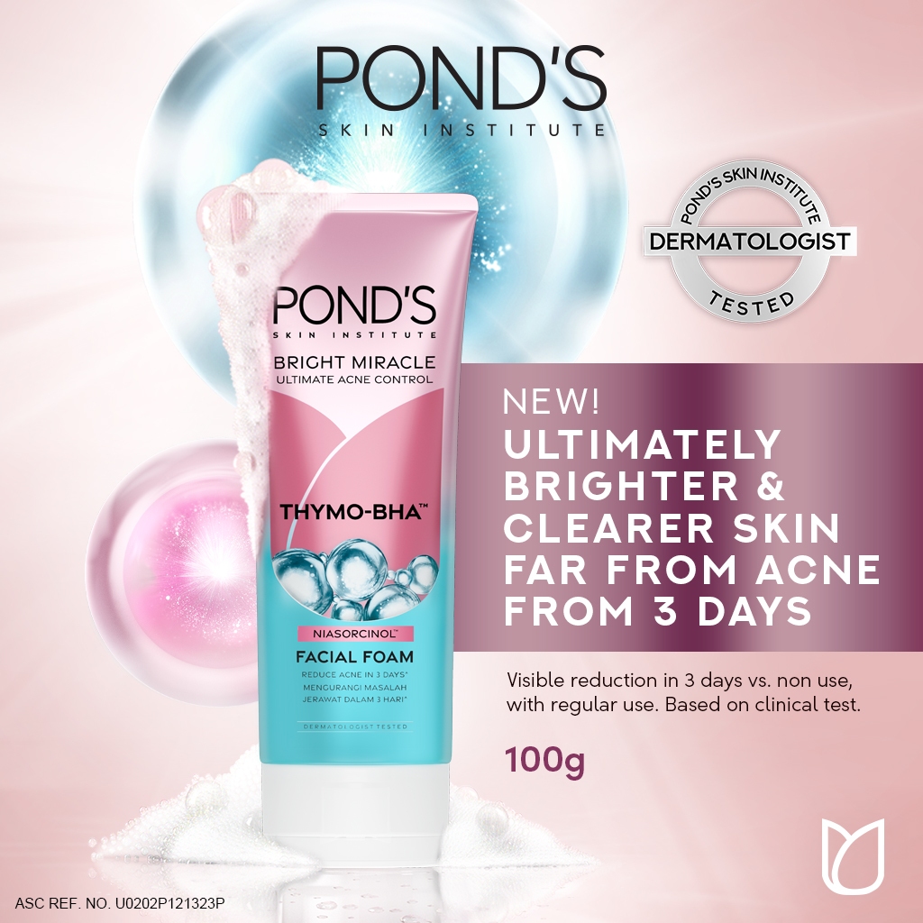 Ponds Bright Miracle Ultimate Acne Control Facial Foam 100g X2 Shopee Philippines