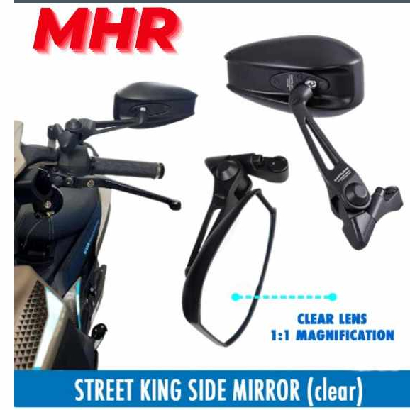 3169 MHR STREET KING SIDE MIRROR ULTRA CLEAR/BLUE LENS 360 DEGREE ...