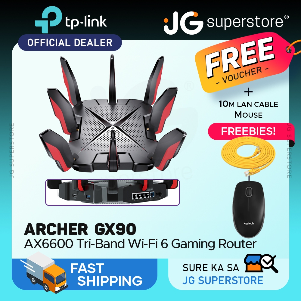 TP-Link Archer GX90 AX6600 Tri-Band MU-MIMO Wi-Fi 6 Gaming Router w/ 5G ...
