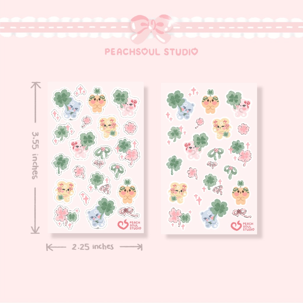 PB&Friends Lucky Mini Deco Sticker Sheet by PEACHSOUL STUDIO | polco ...