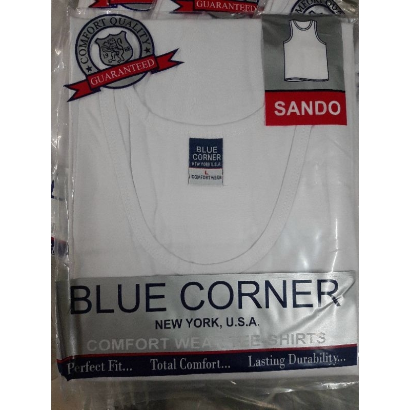 Blue Corner Sando White Small to 2XL! | Shopee Philippines