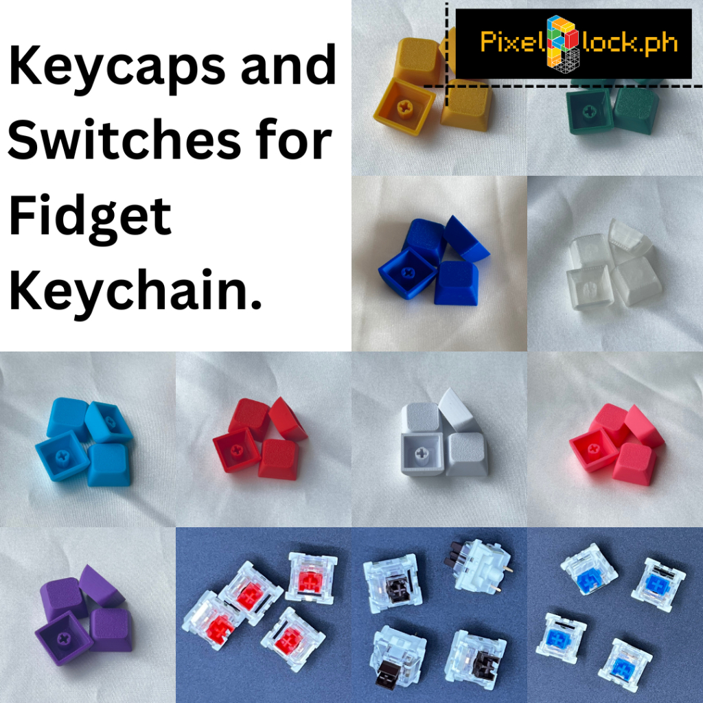 PixelBlock3D Keyboard Switches and Keycaps For Tetris Fidget Keychain ...