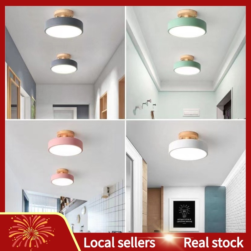 Nordic LED Tri Color Ceiling Light Aisle Lamp For Bedroom Pin Light ...