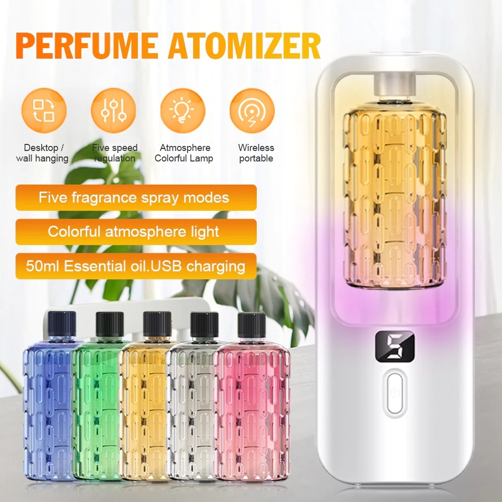 Humidifier Essential Oil Digital Display Rechargeable Fragrance Machine ...