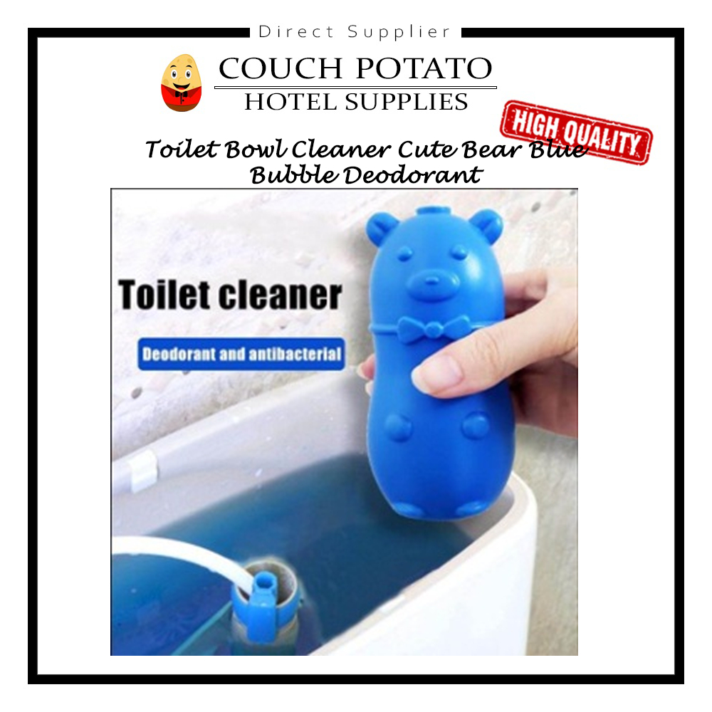 1pc Toilet Bowl Cleaner Cute Bear Blue Bubble Deodorant Magic Automatic ...