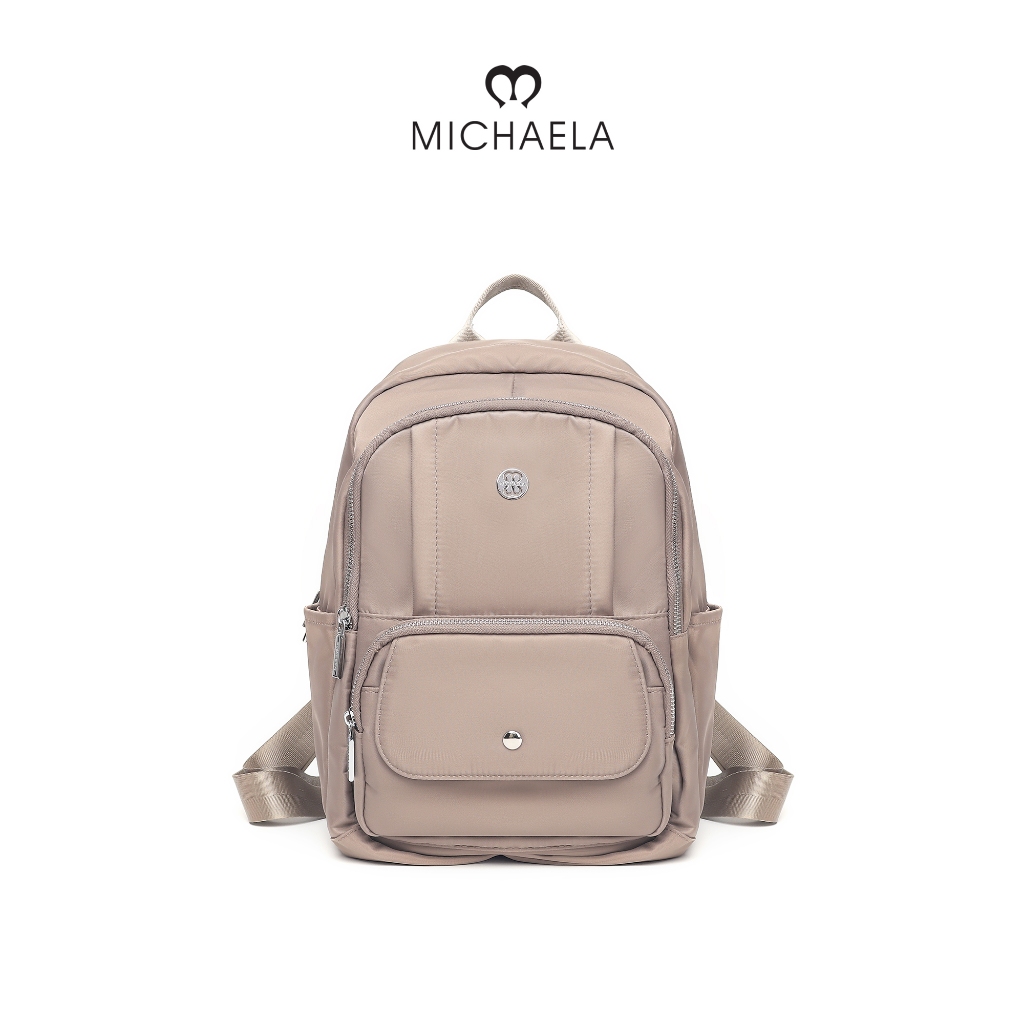 MICHAELA Minimalist Backpack with Cushioned Pad Thicken Recycled Nylon ...