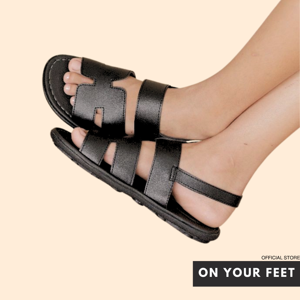 ZION Leather Slippers for Men [ Mandals ] | Shopee Philippines