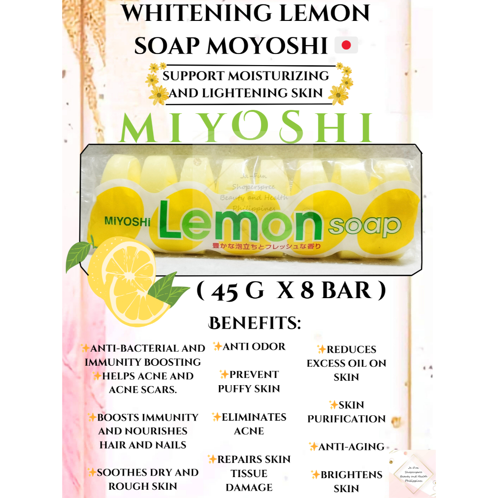 JAPAN MIYOSHI LEMON SOAP WHITENING LEMON SOAP MIYOSHI 1 BAR ( JAPAN AUTHENTIC BRAND ) | Shopee ...