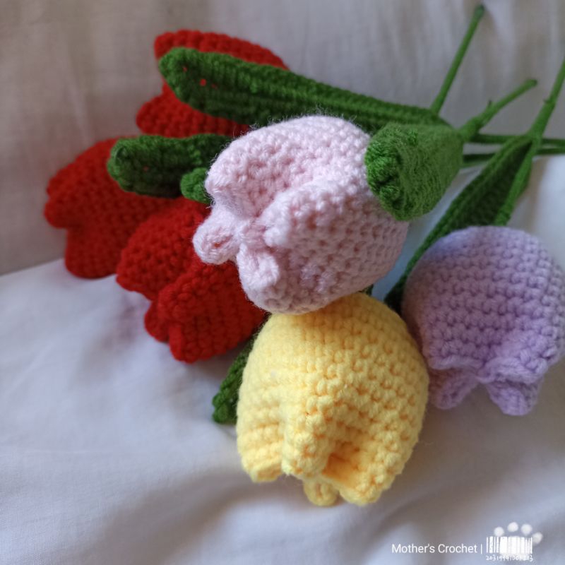 puffy tulips - individually wrapped ⁠*⁠。| handmade! (crochet) | Shopee ...