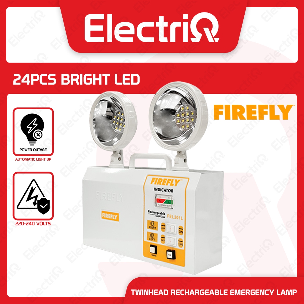 Electriq l Firefly Quick Response Twinhead Rechargeable Emergency Lamp ...
