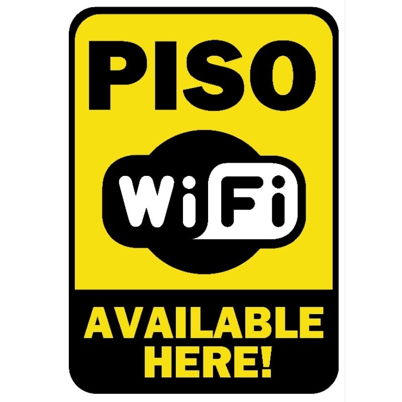 Signage Ready Print Piso Wifi Laminated and Tarpaulin | Shopee Philippines