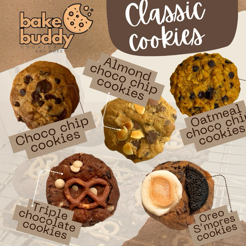 Box of 6 Classic Cookie Mix | 50 g each | Smores Choco Chip Triple ...