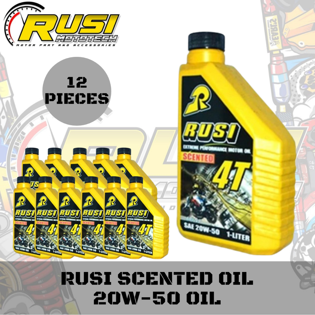 RUSI SCENTED OIL 20W-50 1L 3 PCS 6 PCS 12 PCS | Shopee Philippines