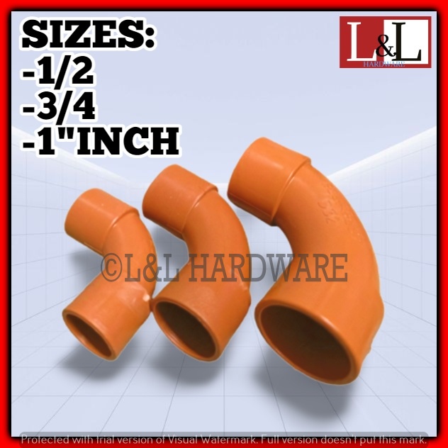 3719 1PCS Orange Electrical Conduit Pipe Mini Short Elbow (1/2, 3/4, 1 ...