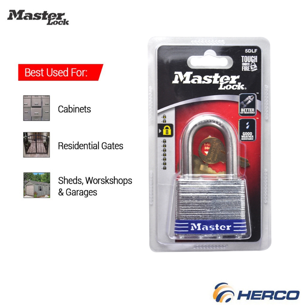 Master Lock 5DLF/5DLFPF Laminated Steel Padlock 51MM L/S | Shopee ...