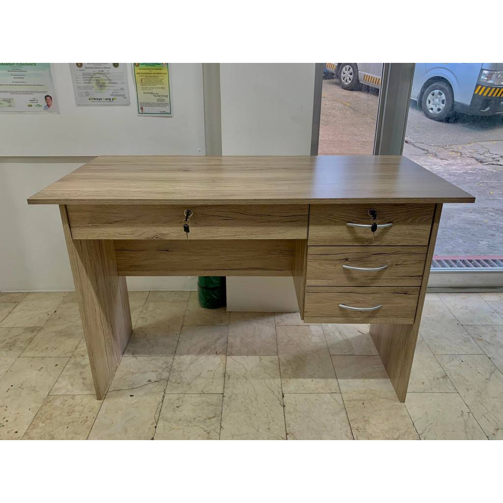 OFFICE TABLE with 4 DRAWERS and LOCK - TAILEE #1302 | Shopee Philippines