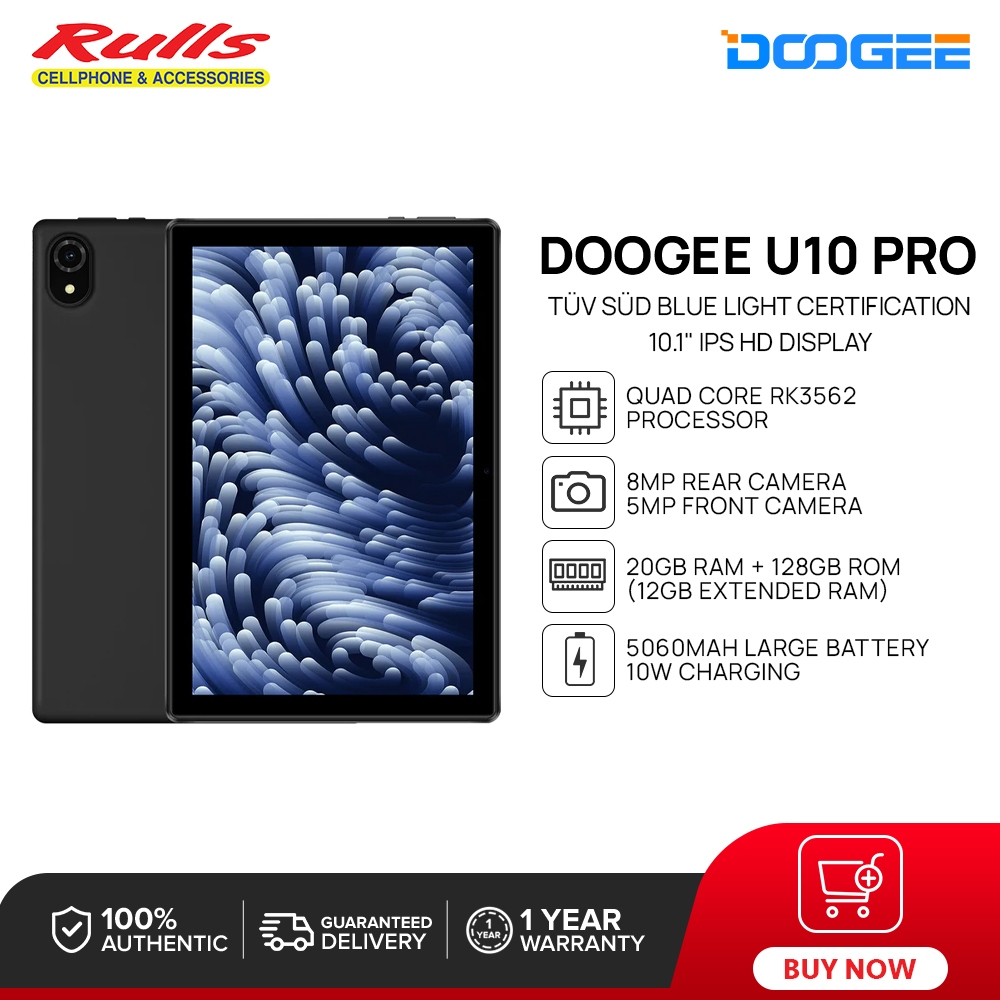 DOOGEE U10 Pro Tablet | 20GB RAM (+12GB Extended) + 128GB | Quad-Core ...