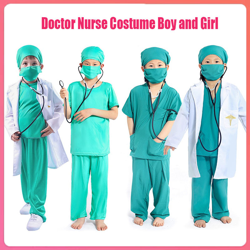Doctor Career Costume Nurse Uniform for Kids Surgeon Outfit Halloween ...